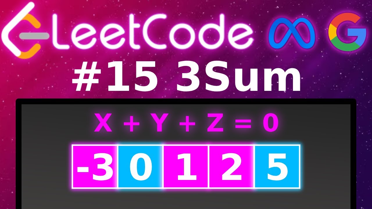 Animated Leetcode 15 3sum Blind 75 Two Pointer Technique Youtube