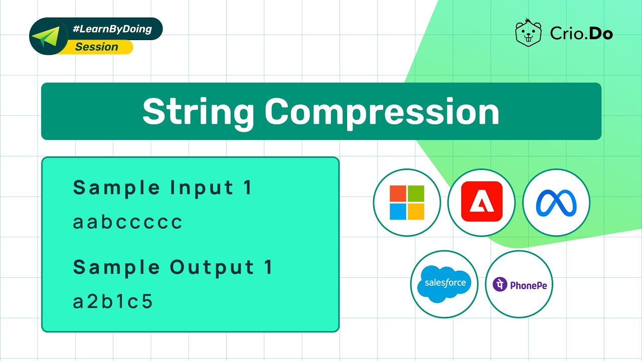 String Compression Java Master Dsa Interview Questions Youtube