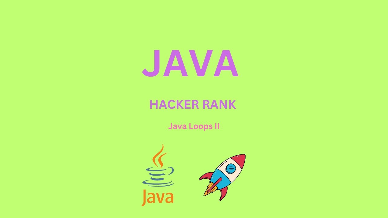 Hackerrank Java Loops Ii Youtube