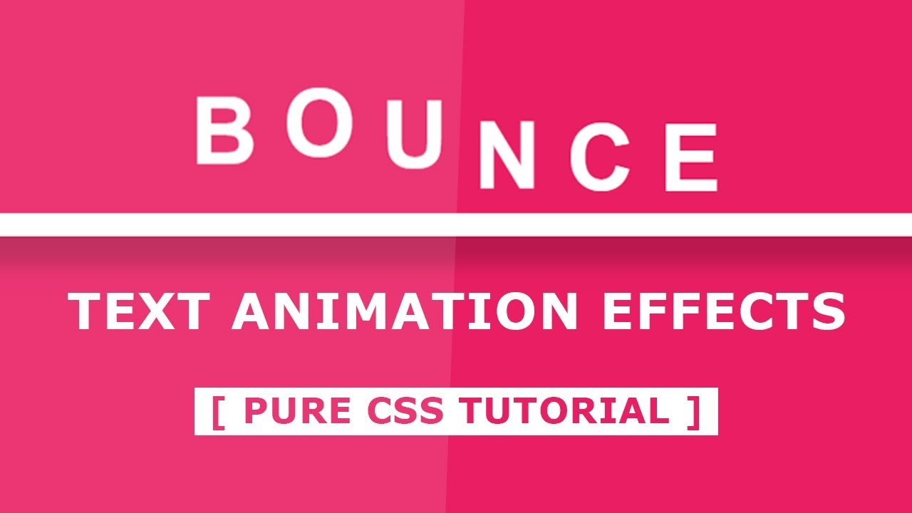 Bouncing Text Animation In Css Pure Css Animation Effects Tutorial
