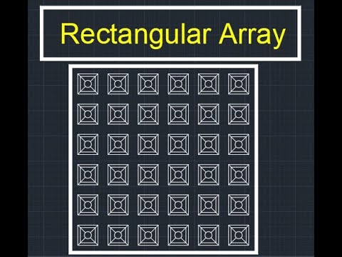 Autocad Rectangular Array Commnd Youtube