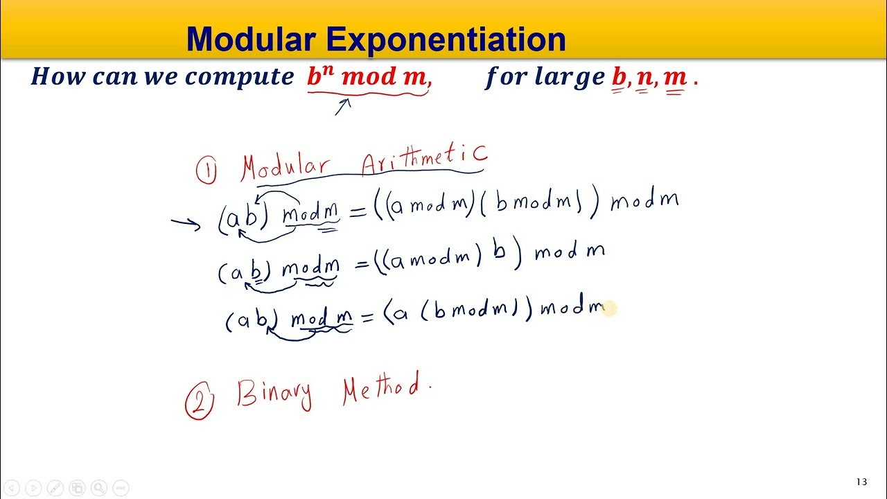 Modular Exponentiation شرح Youtube