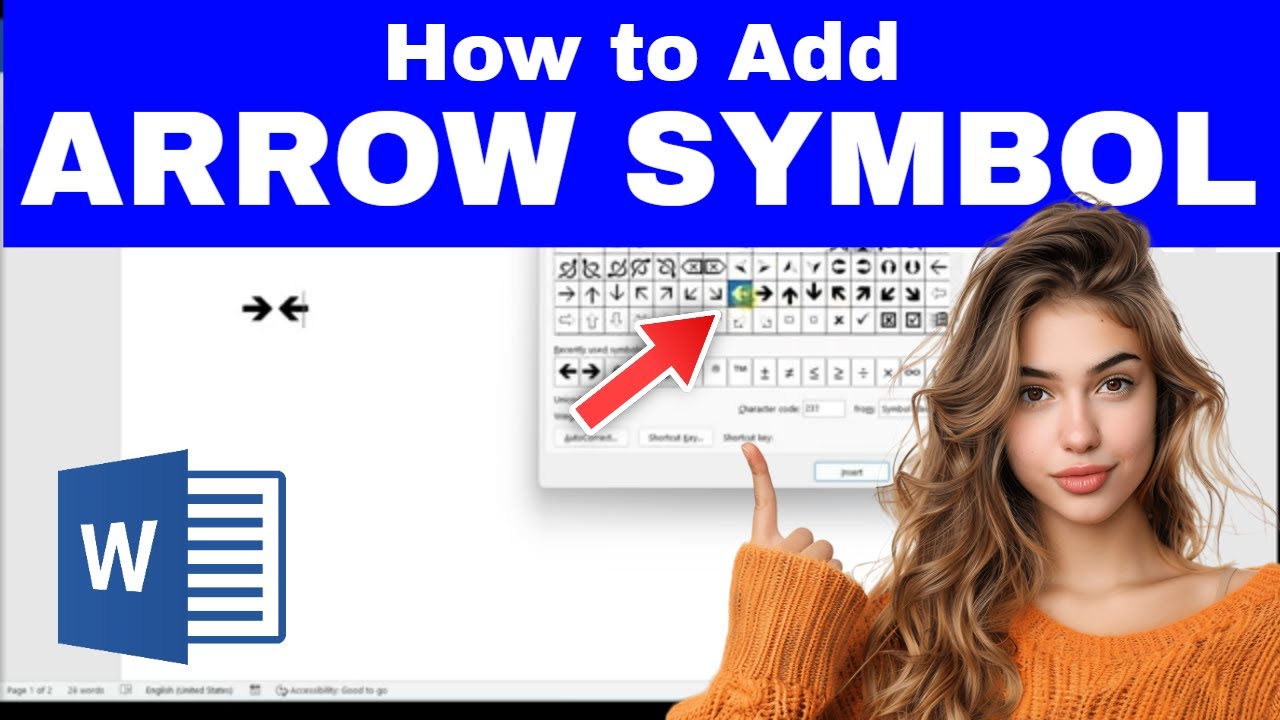 How To Insert An Arrow Symbol In Word Easy Shortcuts Youtube