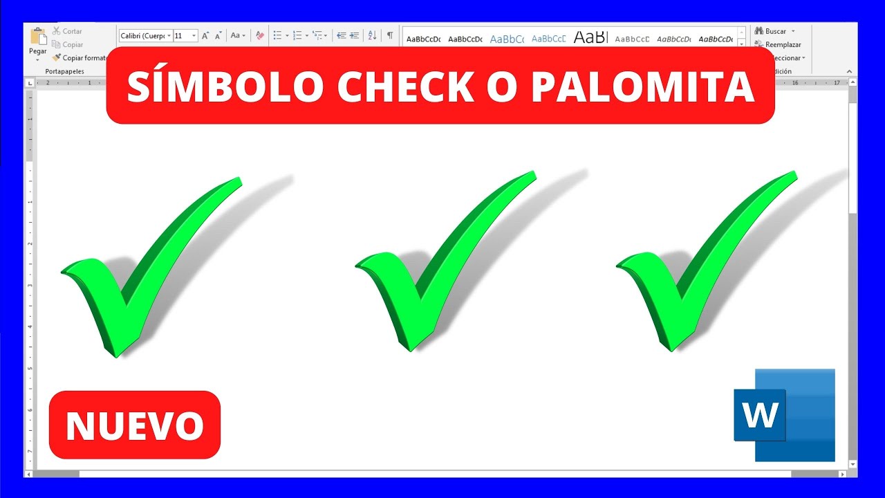 Cómo Insertar El Check O Símbolo De La Palomita En Word Youtube
