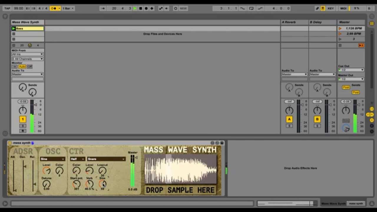 Mass Wave Synth Video Demo Max For Live Max Msp Best Bass Lines