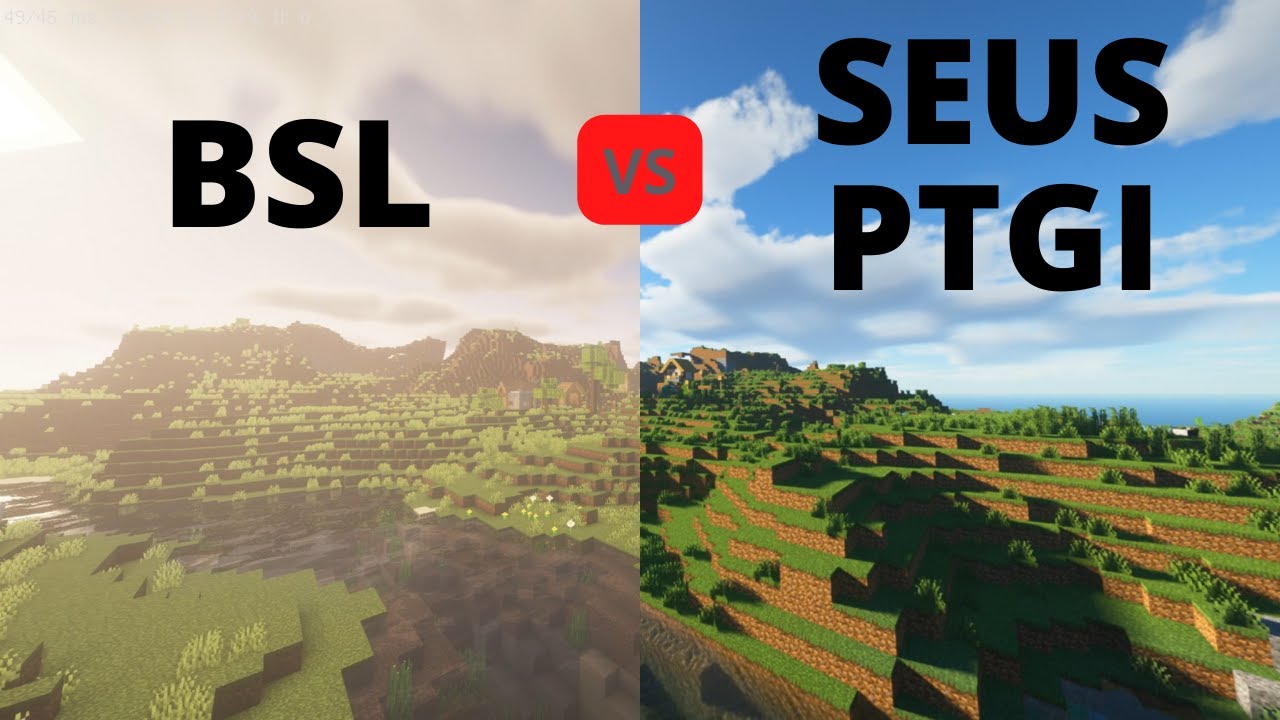 Bsl Vs Seus Ptgi Minecraft Shaders Comparison Youtube