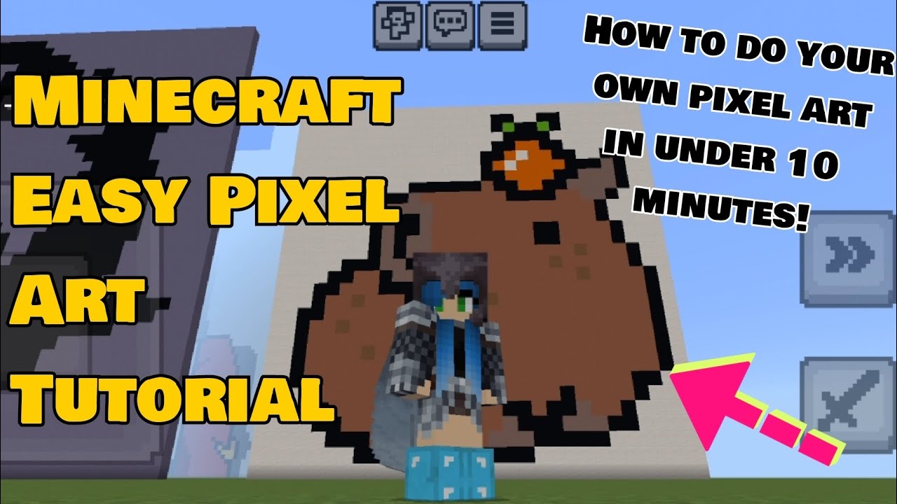 Easy Minecraft Pixel Art Tutorial How To Do Pixel Art In Under 10