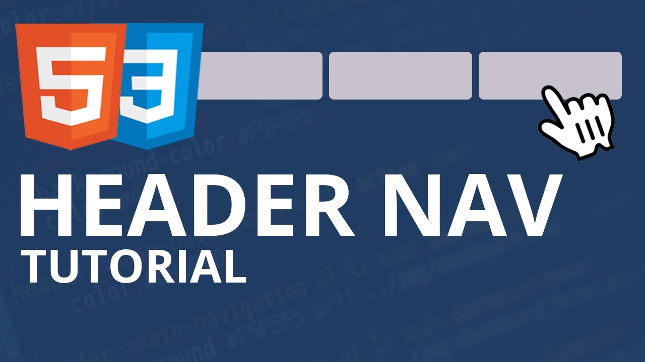 Header Nav Bar Tutorial Css Html Youtube