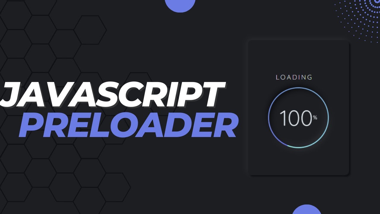 How To Make A Website Preloader With Html Css And Javascript Html