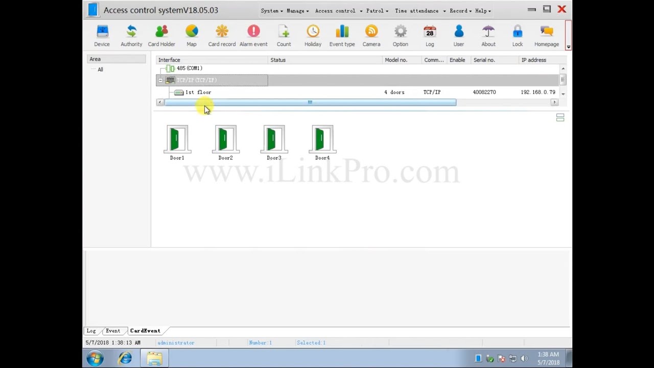 Access Control System Windows Software Operation Video Youtube