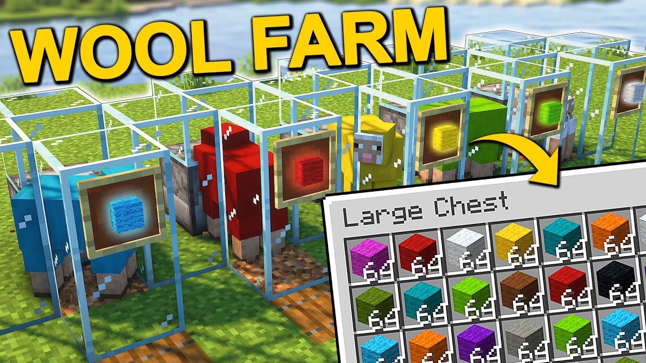 The Easiest Wool Farm In Minecraft 1 21 Tutorial Youtube