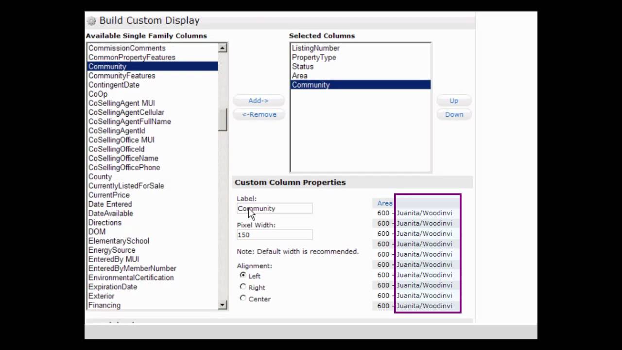 Nwmls Matrix Tutorial Custom Display Youtube