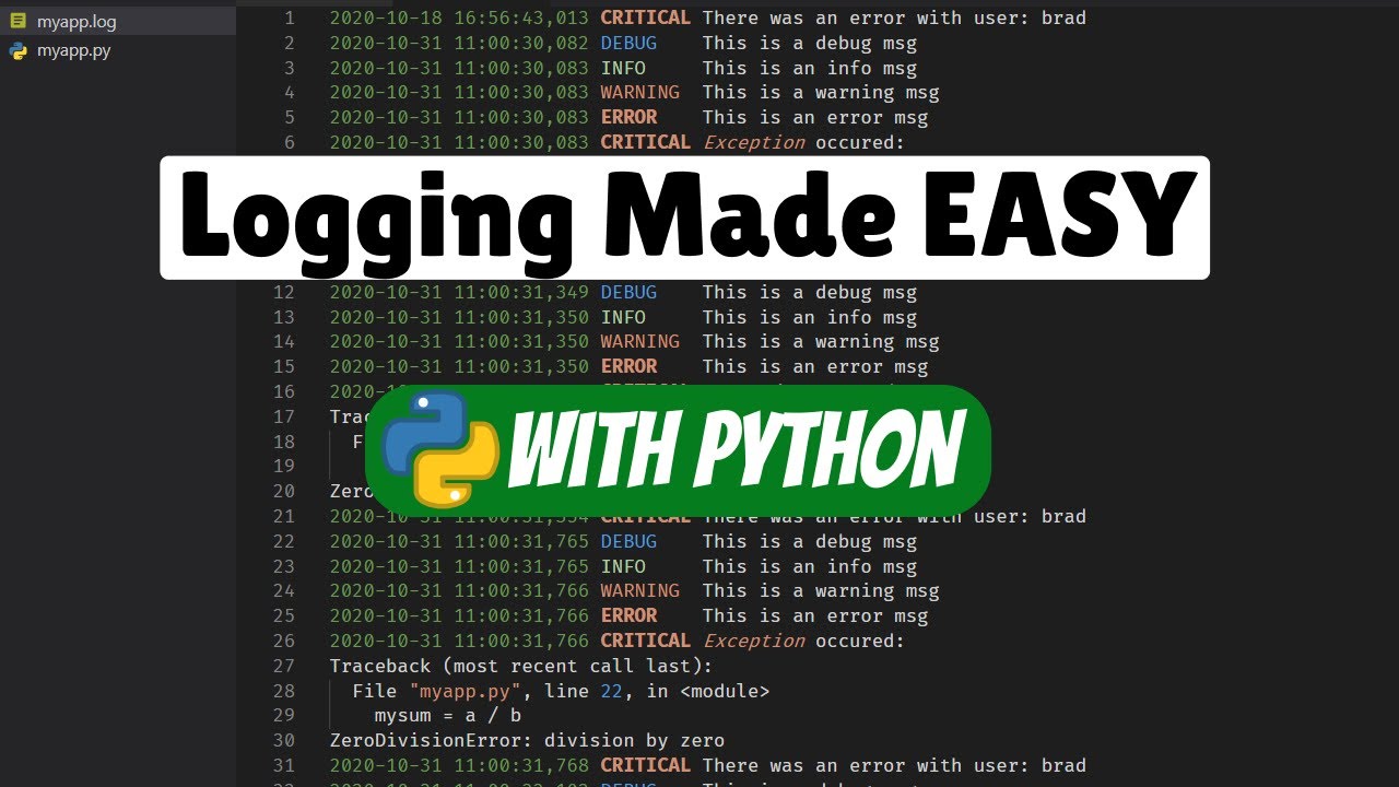 Python Logging Made Easy Youtube