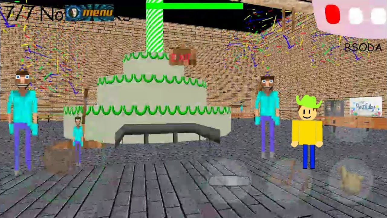Minecraft Basics Birthday Bash Baldi Basics Android Mods Youtube