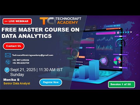 Free Master Webinar Session On Data Analytics Introduction Session