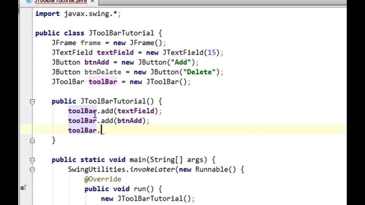 Java Swing Gui Tutorial 27 Jtoolbar Youtube