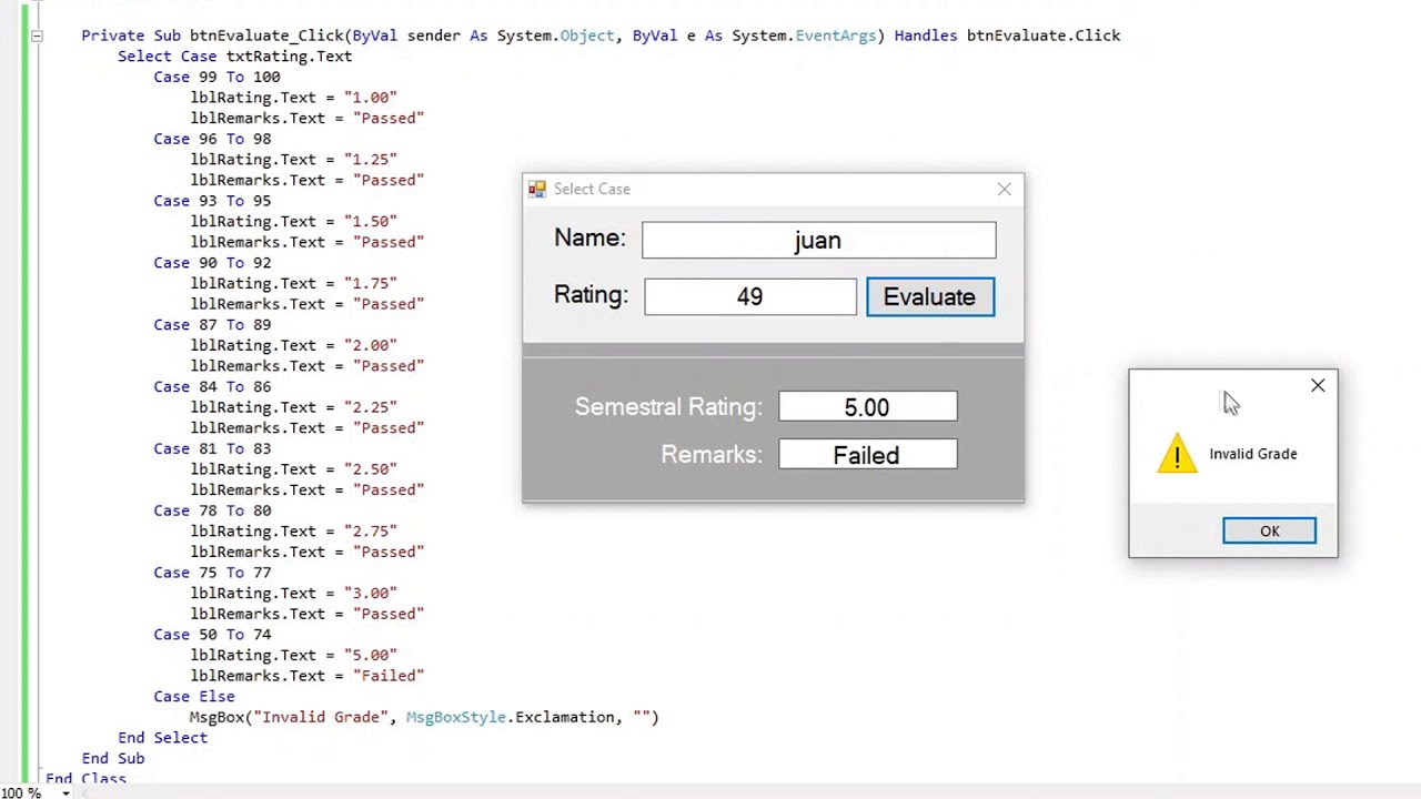 Select Case Statement Youtube