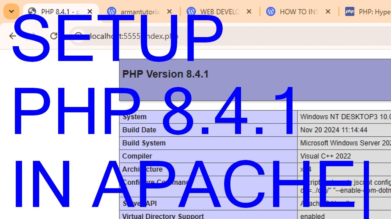 Install Setup Integrate Php In Apache Server Youtube