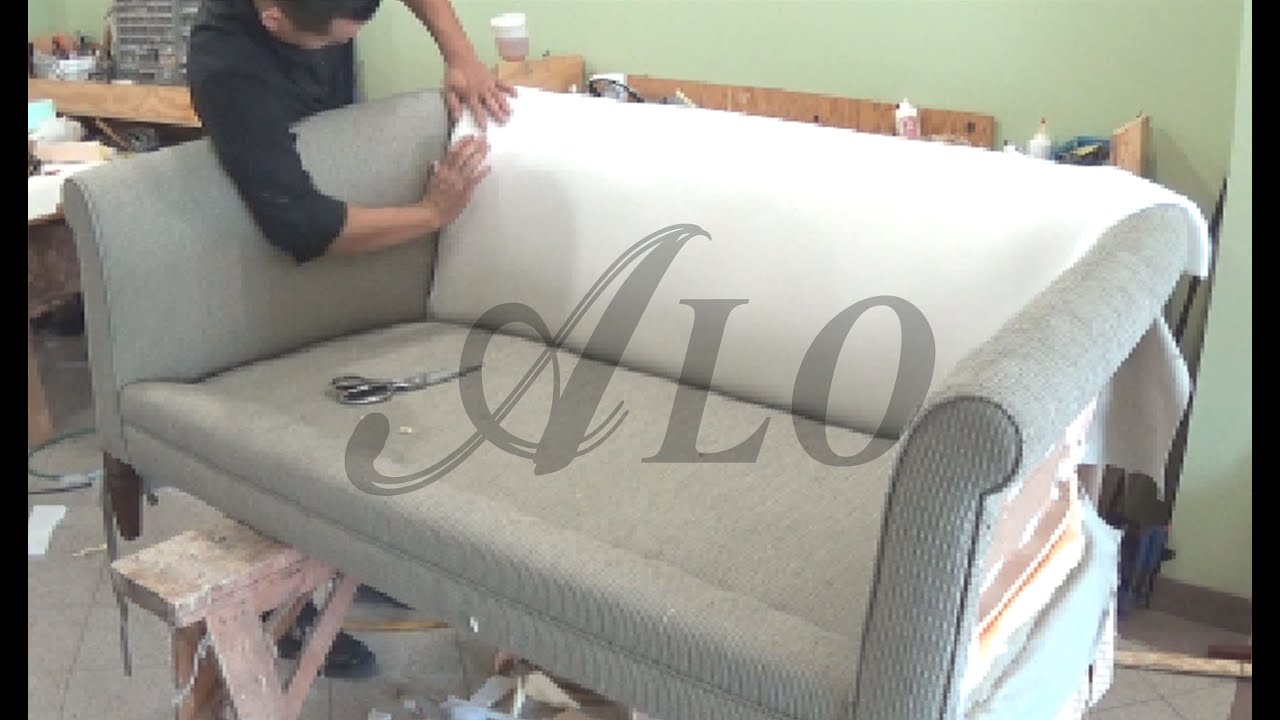 Diy How To Reupholster A Couch With Roll Arms Alo Upholstery You