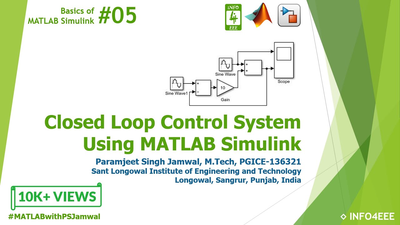 Closed Loop Control System Using Matlab Simulink Sum Block In Matlab