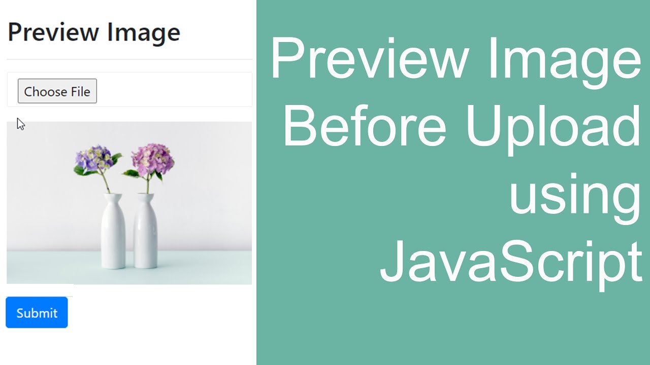 How To Preview An Image Before Upload Using Javascript Youtube