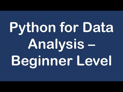 Python For Data Analysis Beginner Level Youtube