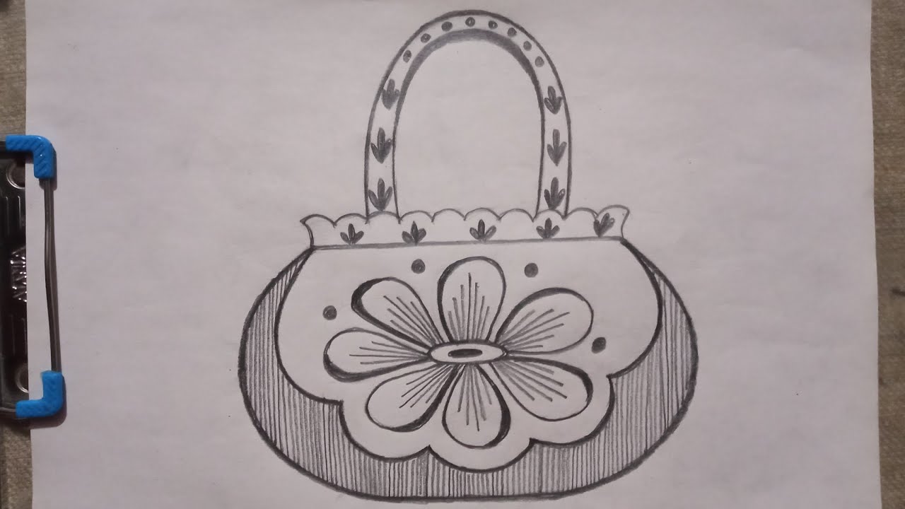 How To Draw Purse Purse Design Drawing For Elementary Intermediate