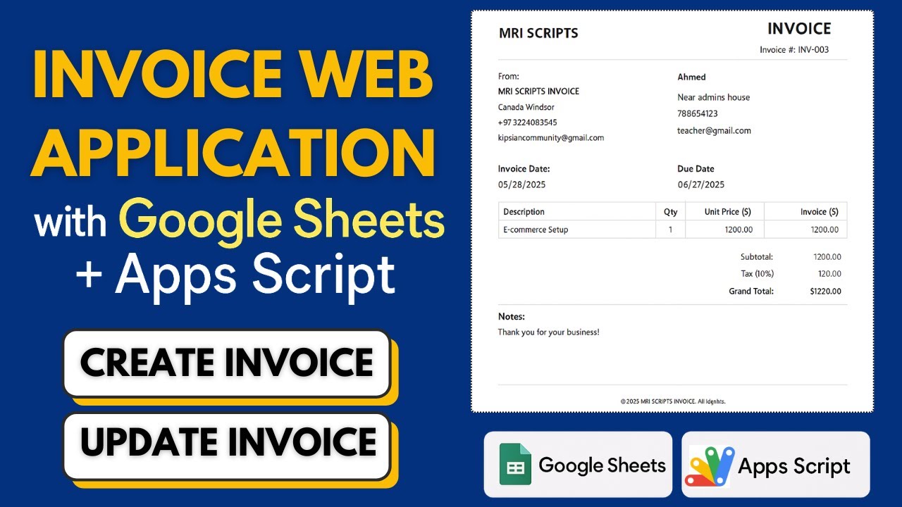 How To Create An Invoice Generator With Google Sheets Apps Script