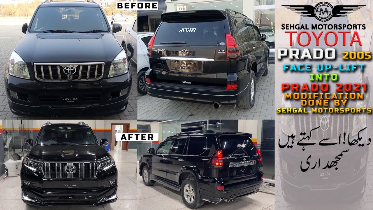 Toyota Prado Fj120 2005 Face Up Lift Into Prado 2021 Style Conversion