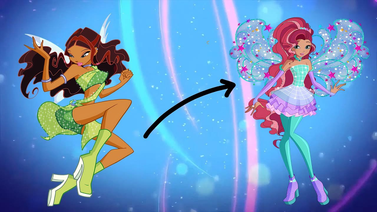 Winx Club Aisha Layla All Transformation Youtube