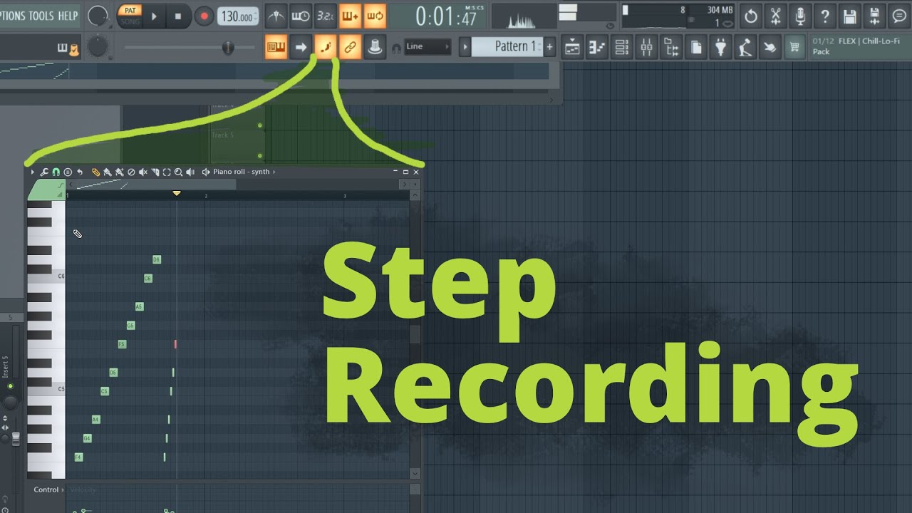 Fl Studio 21 Piano Roll Step Recording Youtube