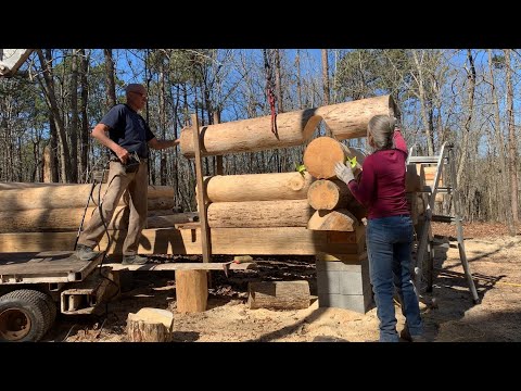 Log Cabin Build Highlights Part 6 Youtube