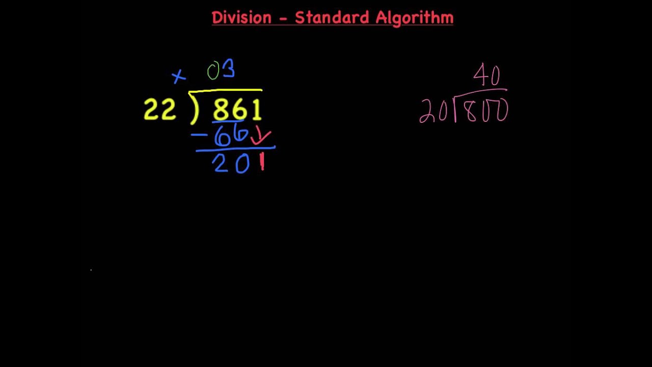 Standard Algorithm Division Youtube