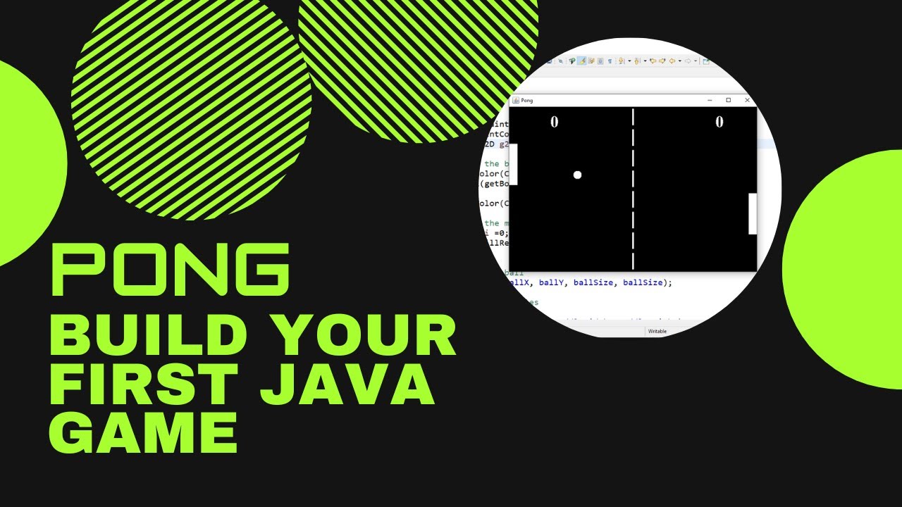 Building Your First Java Game Pong Full Walkthrough Youtube