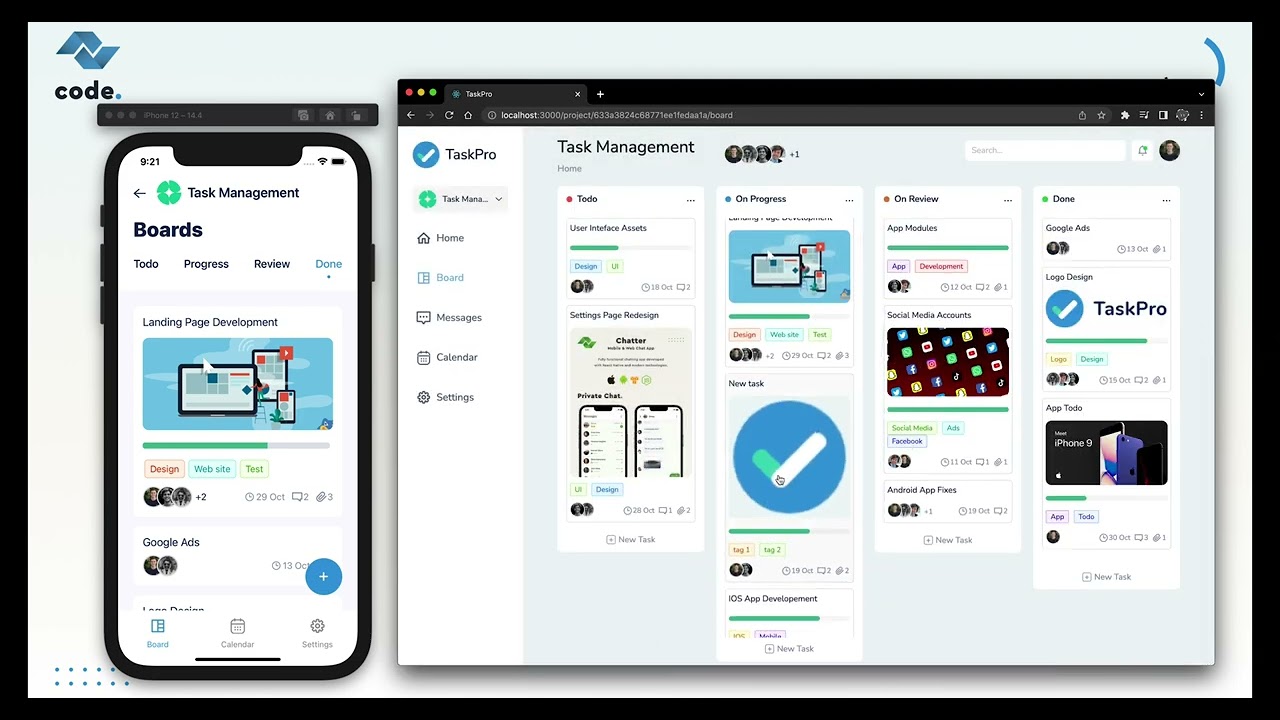 Taskpro Mobile Web Task Management App Youtube