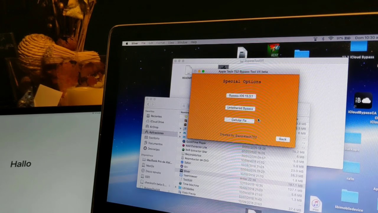 Bypass 1 Clic Apple Tech 752 Gratis Tethered Sin Señal Ios 13 3 1