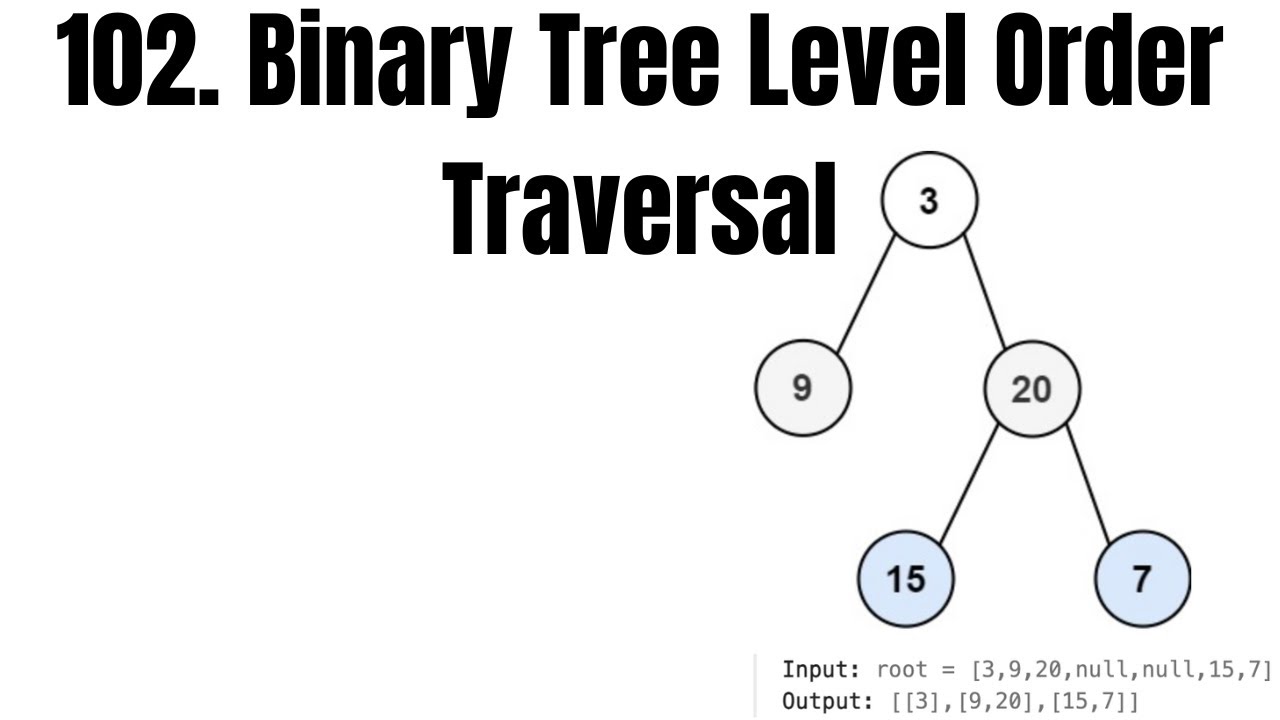 102 Binary Tree Level Order Traversal Leetcode Using Python Youtube