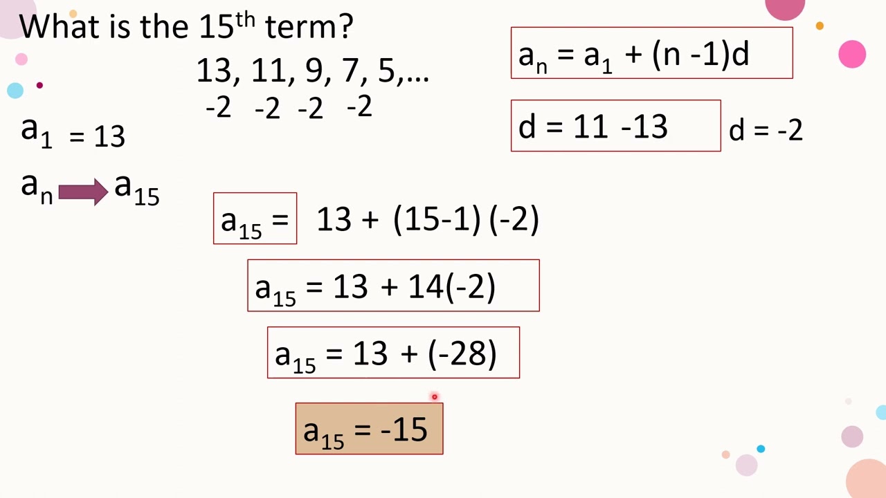 Arithmetic Sequence Arithmetic Mean Youtube