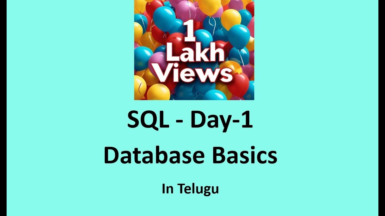 Sql Day1 Database Basics Youtube