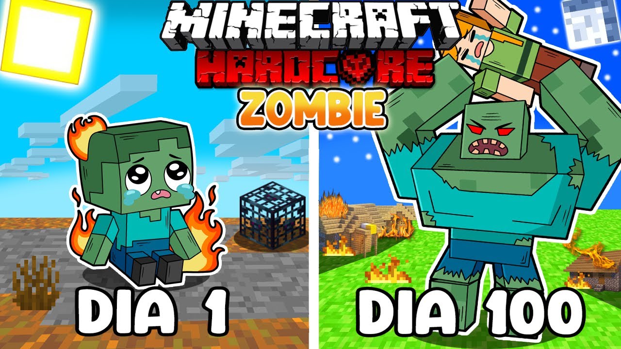劇sobrevivﾃｭ 100 Dﾃ喉s Siendo Un Zombie En Minecraft Hardcore Youtube