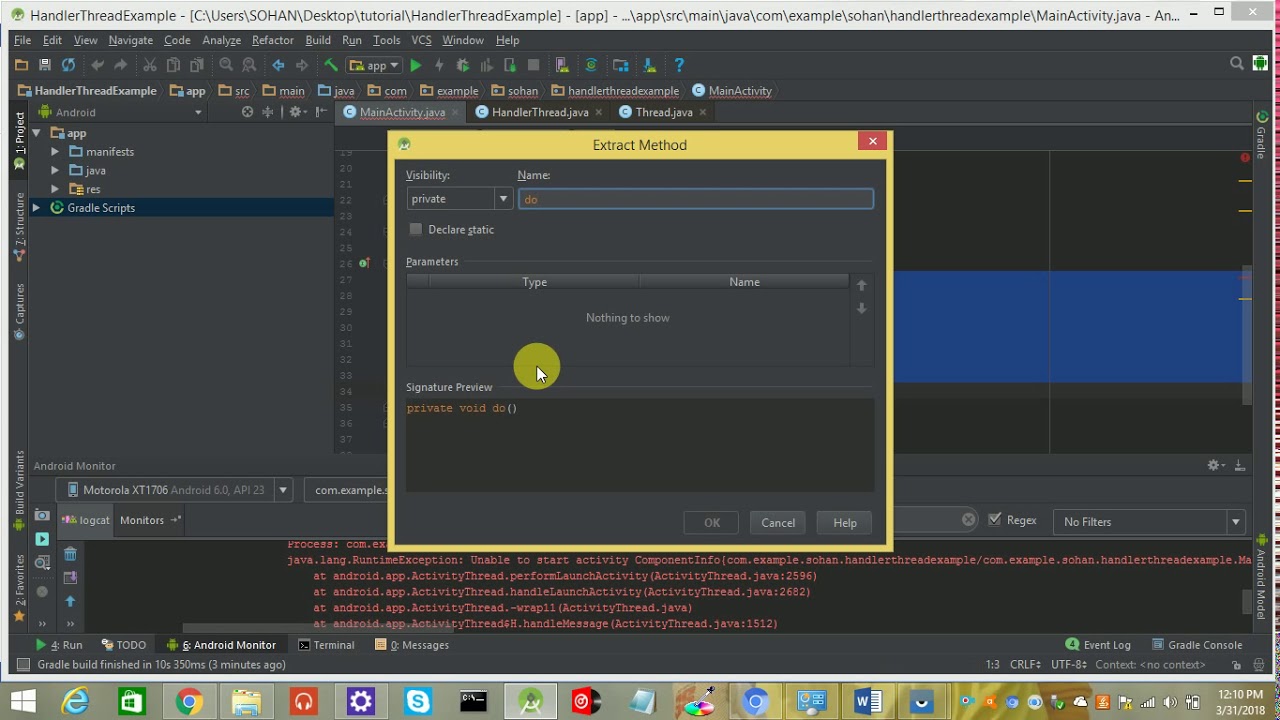 Handlerthread Vs Thread Youtube