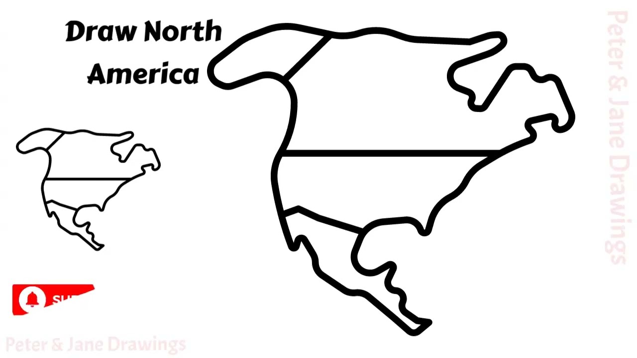 How To Draw A Map Of North America Step By Step For Kids Infoupdate Org