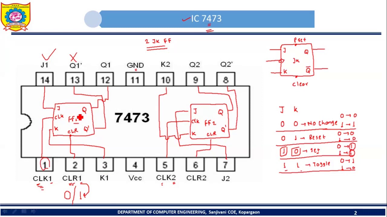 Ic 7473 7474 7475 7476 Pinout Diagram And Data Sheet 43 Off