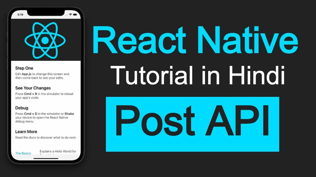 React Native Tutorial In Hindi 52 Post Api In React Native Youtube