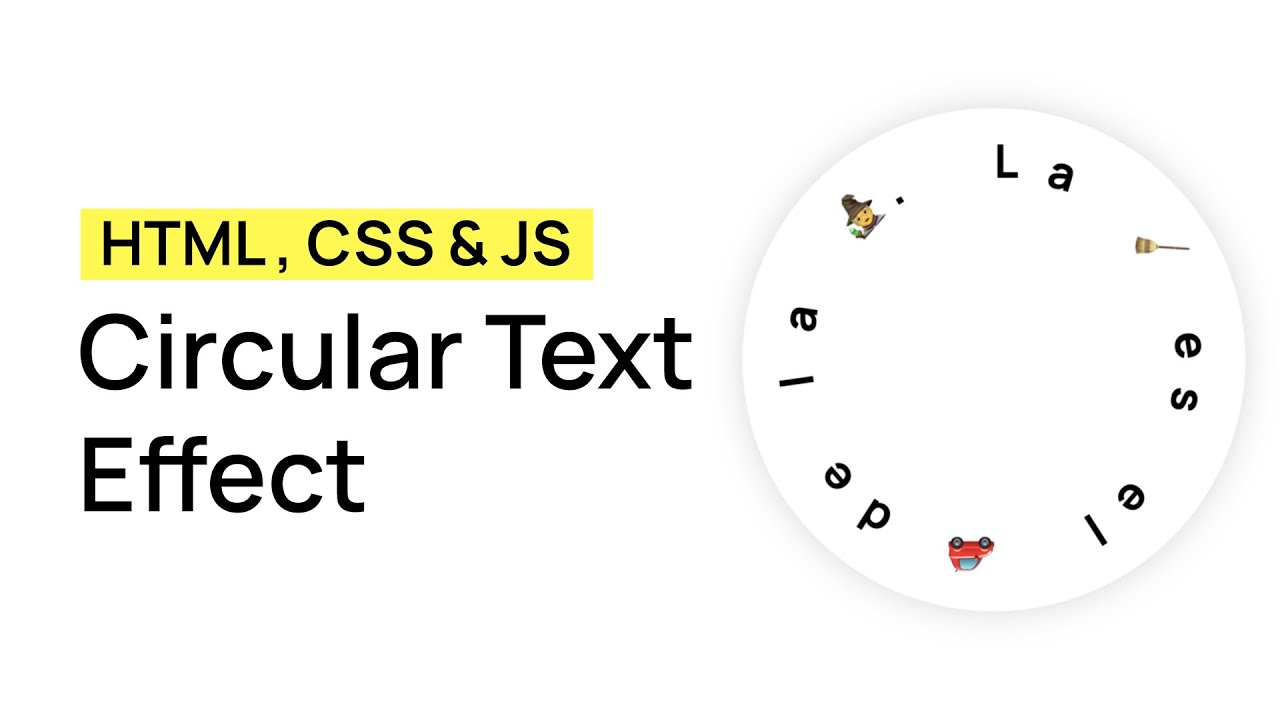 Circular Text Effect Html Css Js Youtube