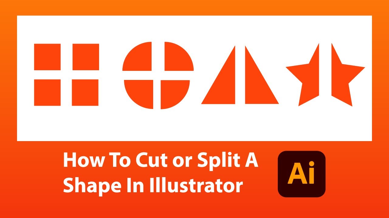 How To Split Or Cut A Shape In Illustrator Cc Split Up Shapes