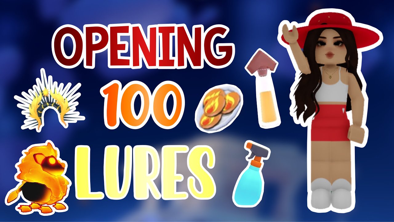 Opening 100 Lures Adopt Me Youtube