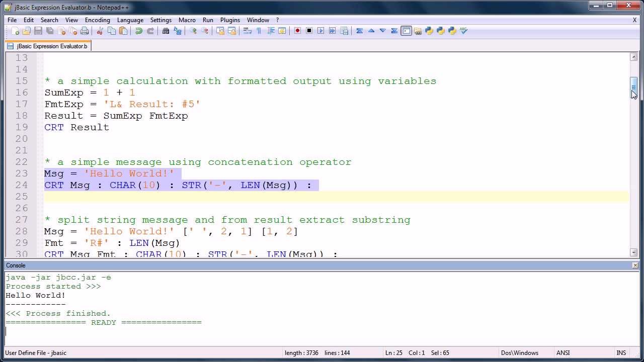 Expression Evaluator For Jbase Basic Jbc Youtube