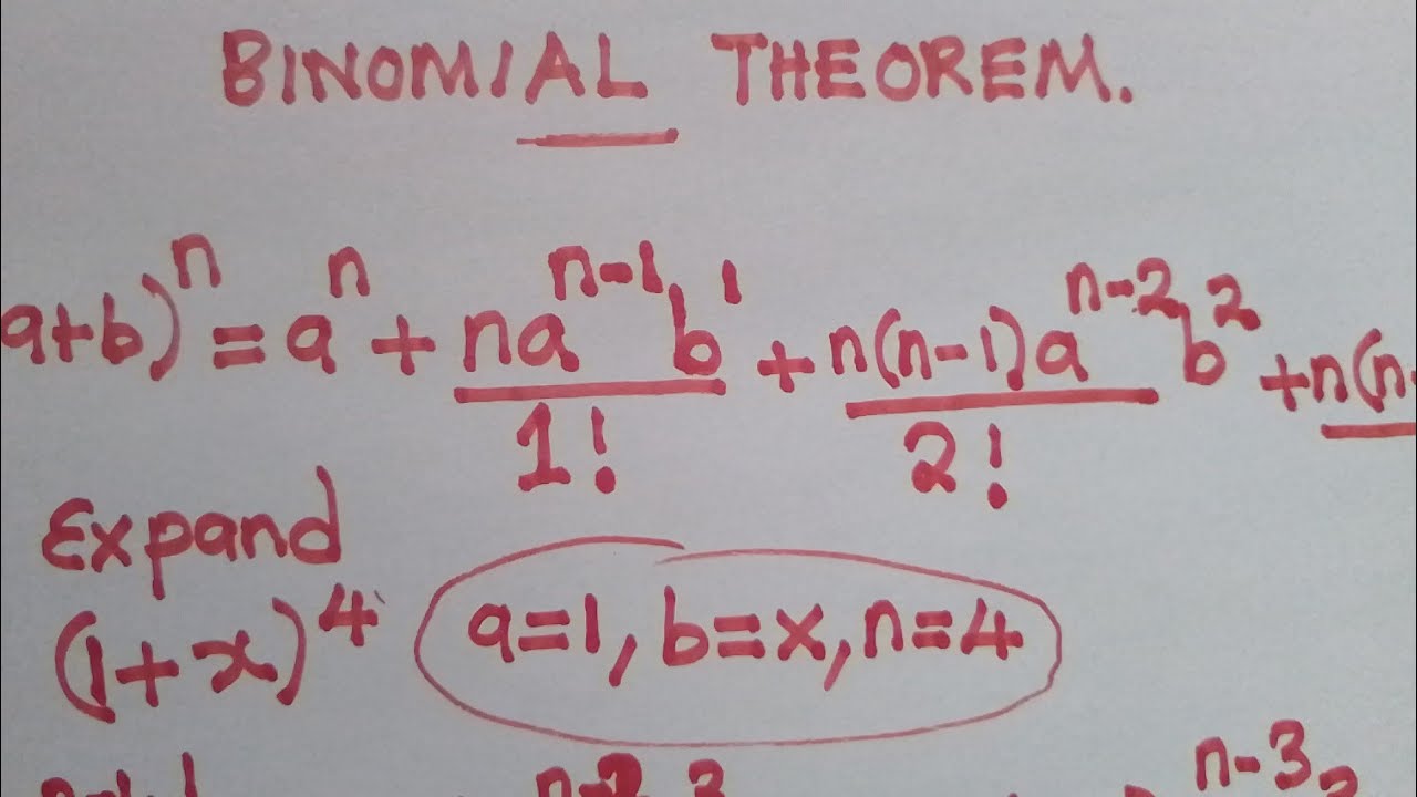 Binomial Expansion Using Binomial Theorem Well Explained Youtube