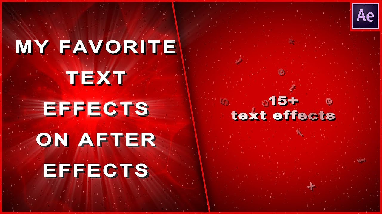 My Favorite Text Effects On After Effects Klqvsluv Youtube
